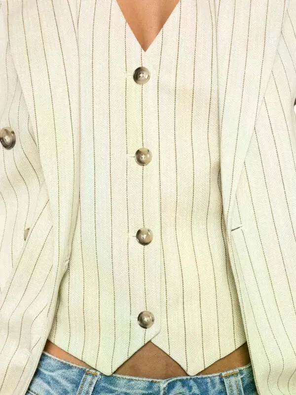 CIRCOLO 1901 Pinstripe Buttoned Waistcoat