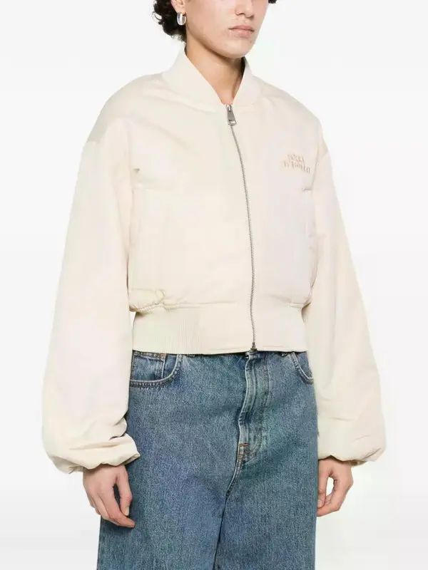 Axel Arigato Lola Zipped Bomber Jacket - Neutrals