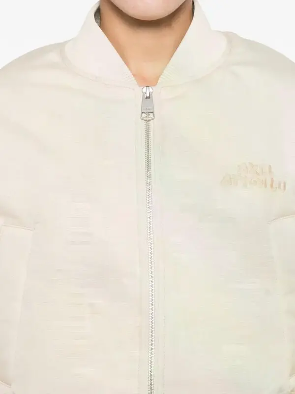 Axel Arigato Lola Zipped Bomber Jacket - Neutrals