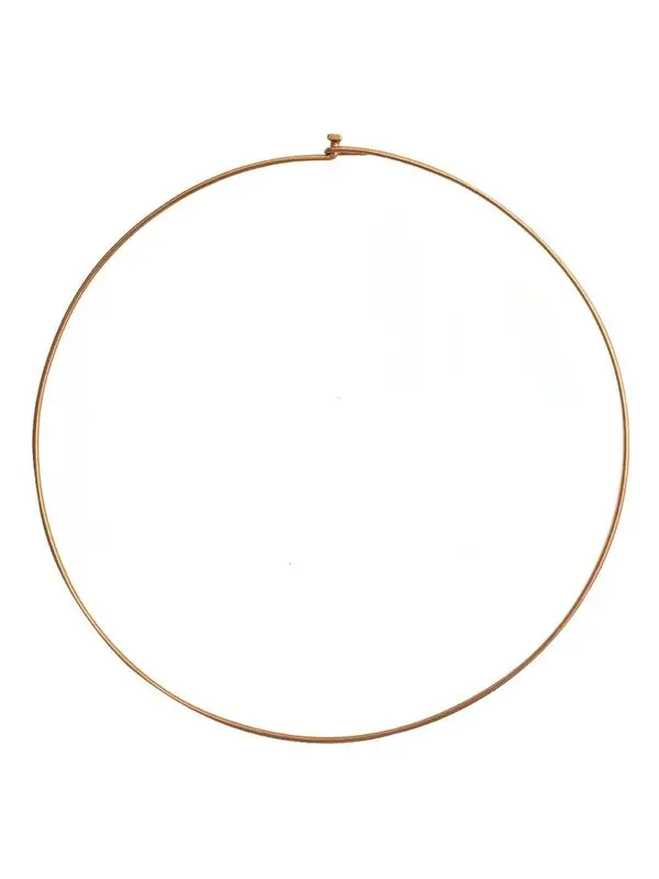DEZSO 18k Rose Gold Wire Necklace - Pink