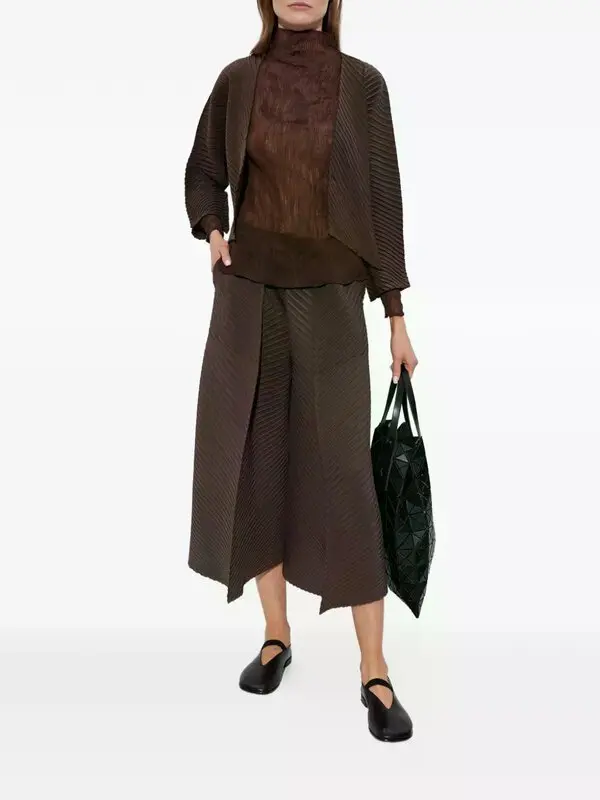 Issey Miyake High-neck Long-sleeved Top