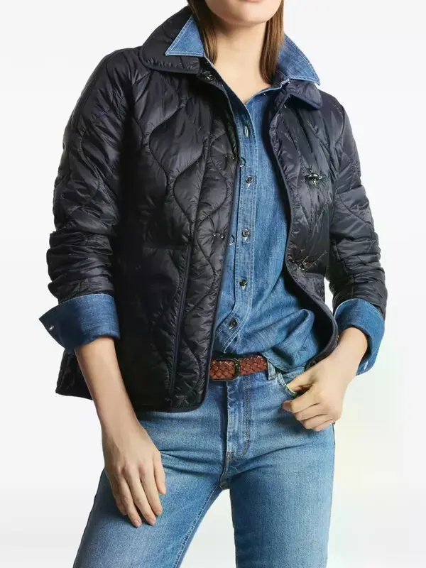FAY Quilted Puffer Jacket - Blue
