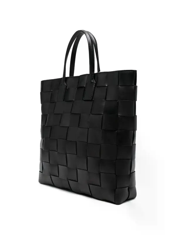 Dragon Diffusion Medium Pino Woven Top-handle Tote Bag - Black