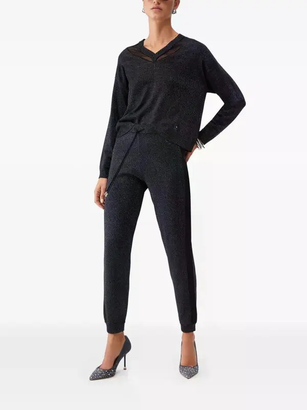 Liu Jo V-neck Mesh Sweater