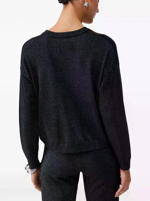 Liu Jo V-neck Mesh Sweater