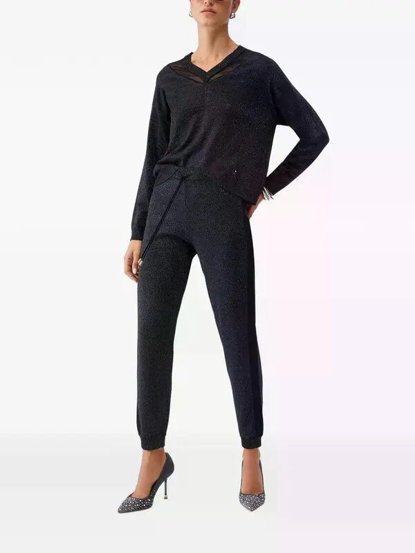 Liu Jo V-neck Mesh Sweater