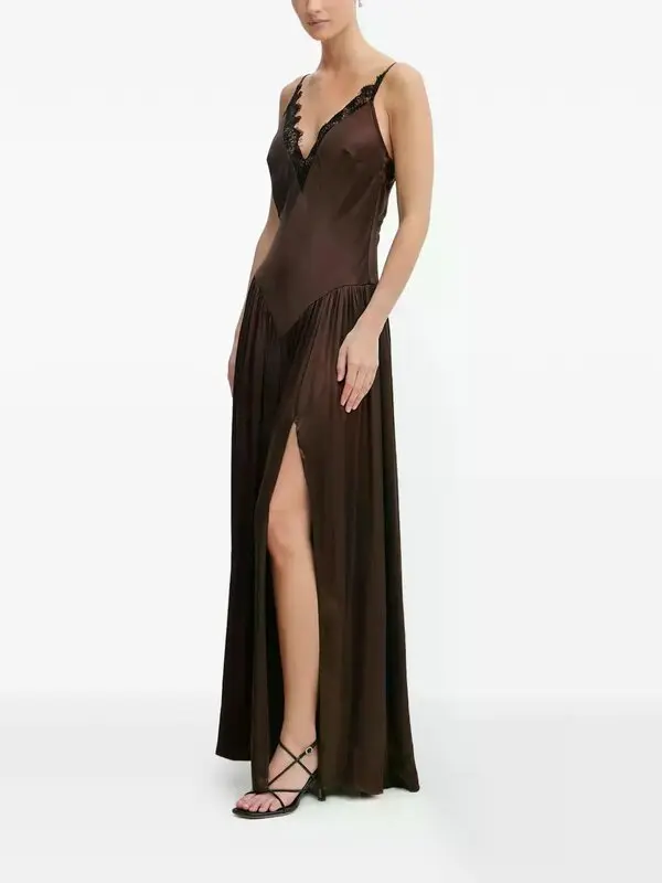 Bardot Aderia V-neck Maxi Dress - Brown