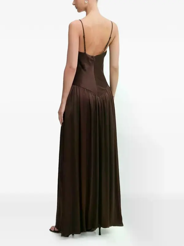 Bardot Aderia V-Neck Maxi Dress - Brown | Editorialist