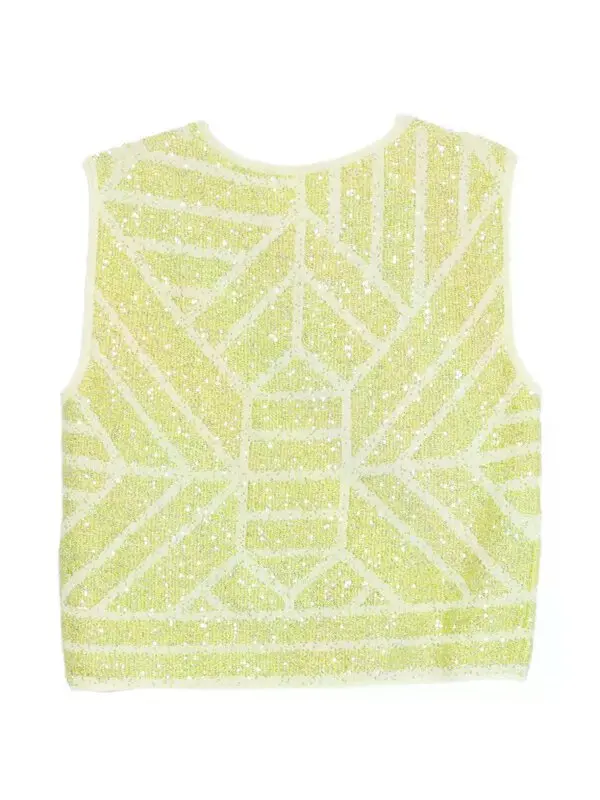 CIRCUS HOTEL Sequin Embellished Top
