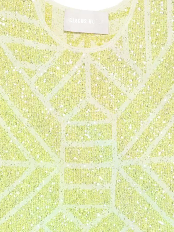 CIRCUS HOTEL Sequin Embellished Top