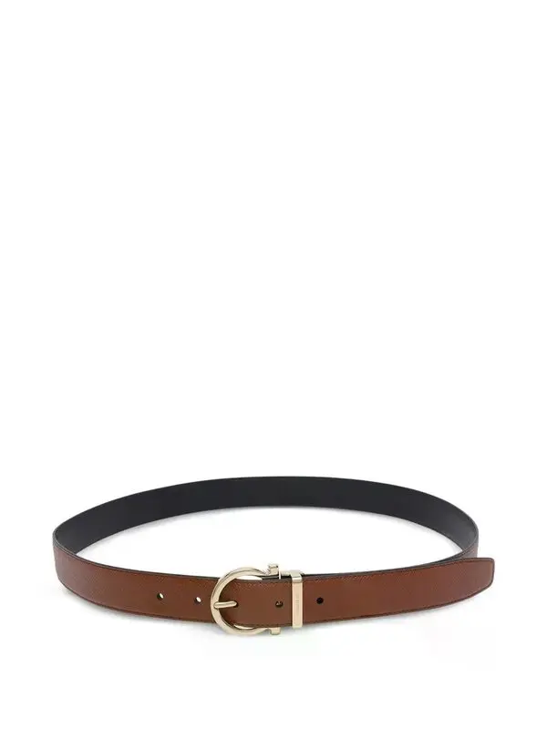 FERRAGAMO Gancini Reversible Belt - Brown