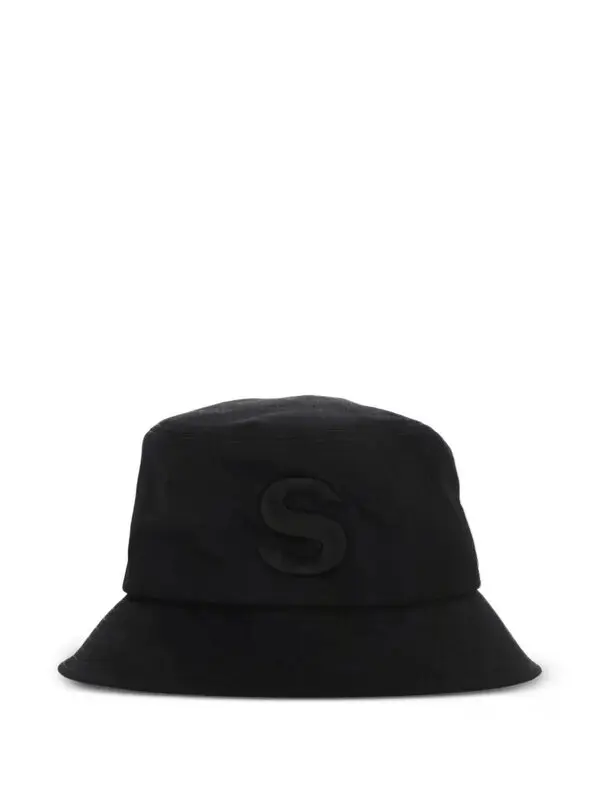 Sacai Letter Bucket Hat - Black