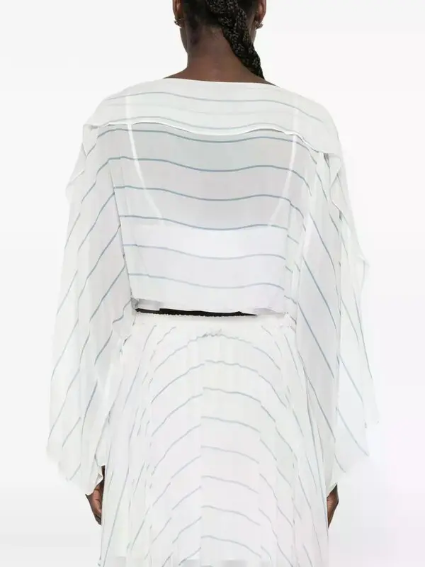 Bondi Born Striped Ruffled Top