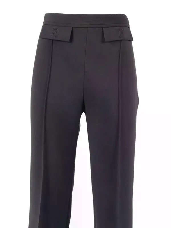 Elisabetta Franchi Letter-detail Trousers - Black