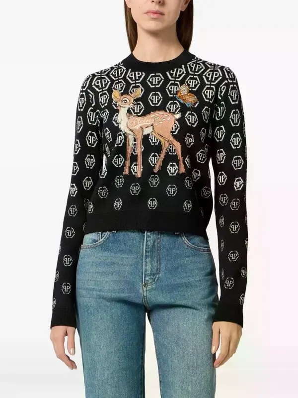 Philipp Plein Logo-embroidered Sweater