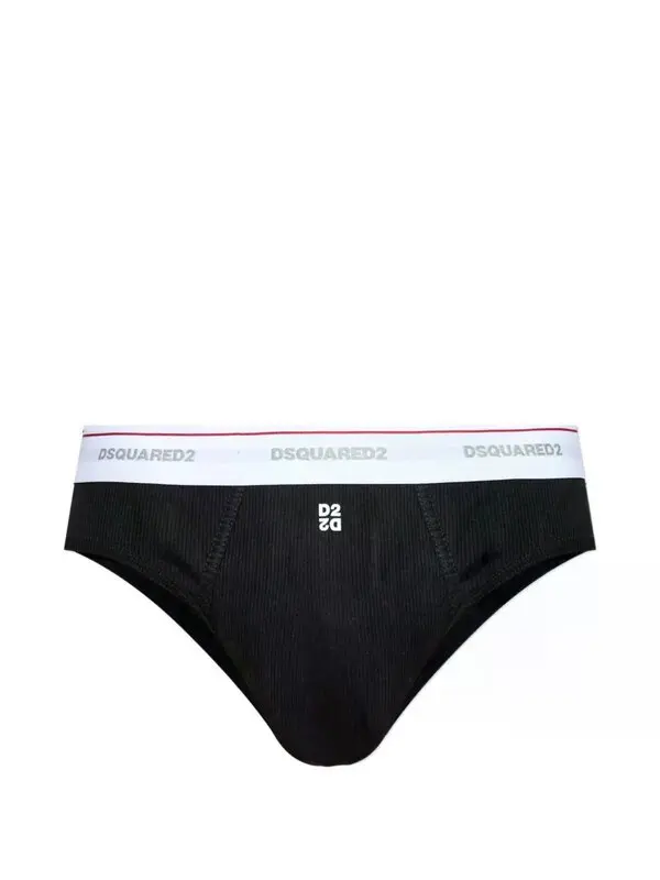Dsquared2 Logo Waistband Briefs - Black