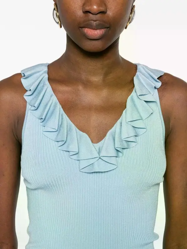Alice + Olivia Ruffled Tank Top