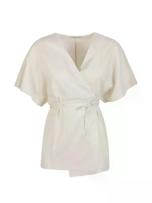 HINNOMINATE Wrap Belted Blouse