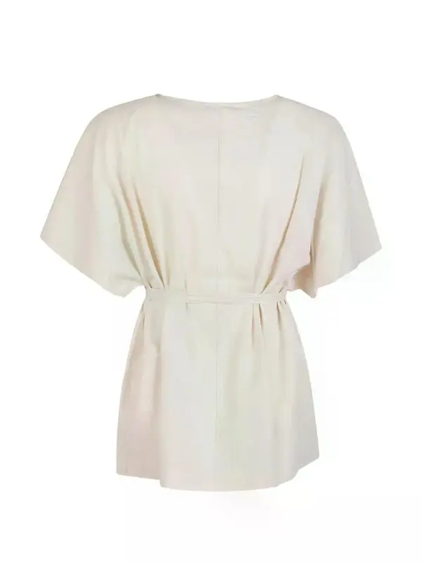 HINNOMINATE Wrap Belted Blouse