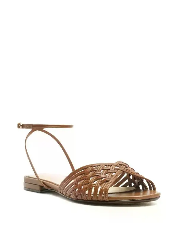 ALEXANDRE BIRMAN Lilian Woven Ankle-strap Sandals