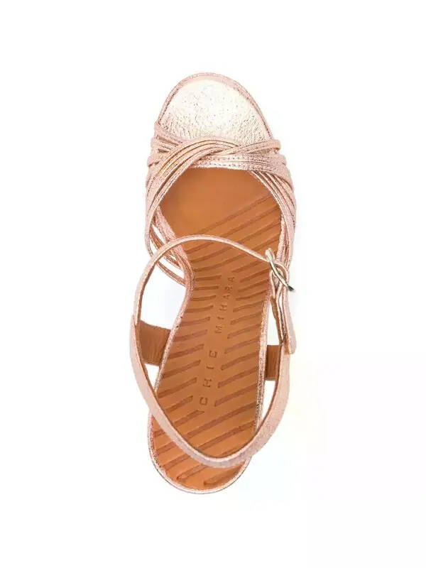 Chie Mihara Metallic Effect Platform Sandals - Pink