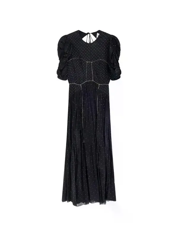 MARANT ETOILE Dotted Tiered Midi Dress