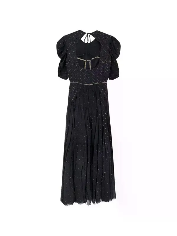 MARANT ETOILE Dotted Tiered Midi Dress