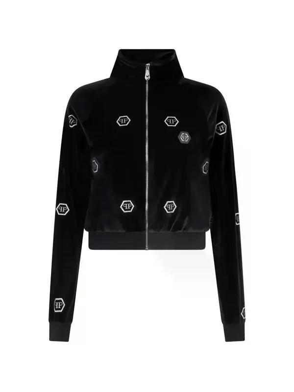 Philipp Plein Embellished Zip-up Sweatshirt