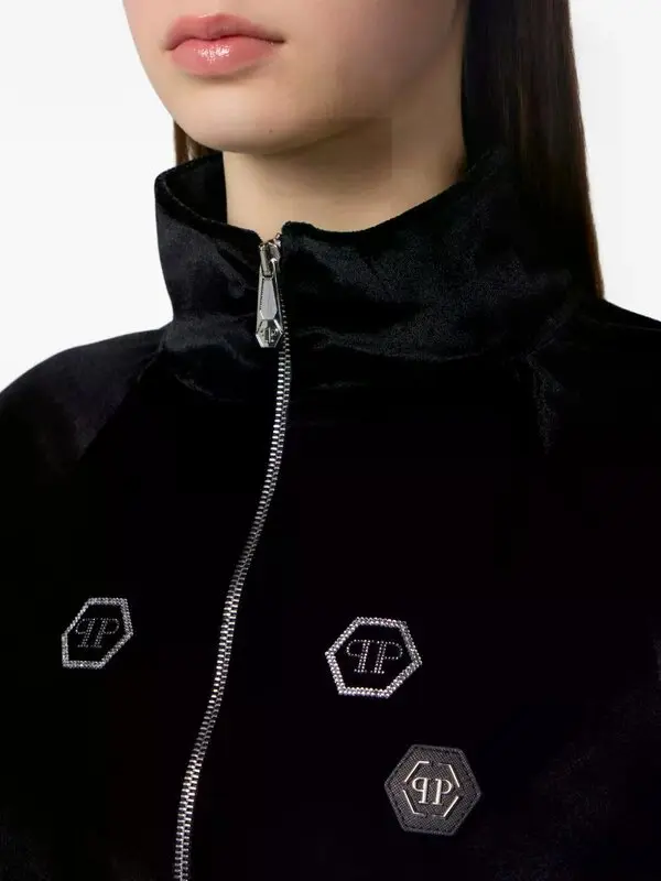 Philipp Plein Embellished Zip-up Sweatshirt