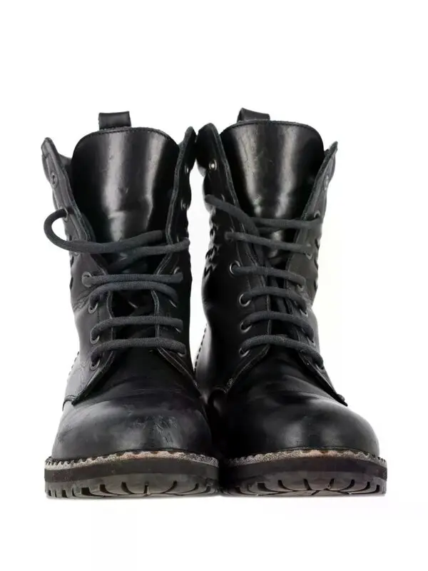 Bottega Veneta Eldfell Leather Combat Boots