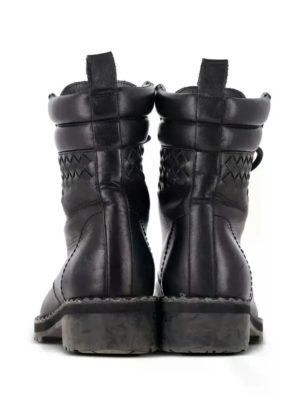 Bottega Veneta Eldfell Leather Combat Boots