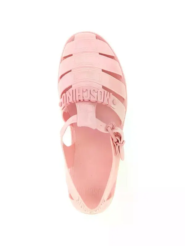 Moschino Logo Appliqué Sandals