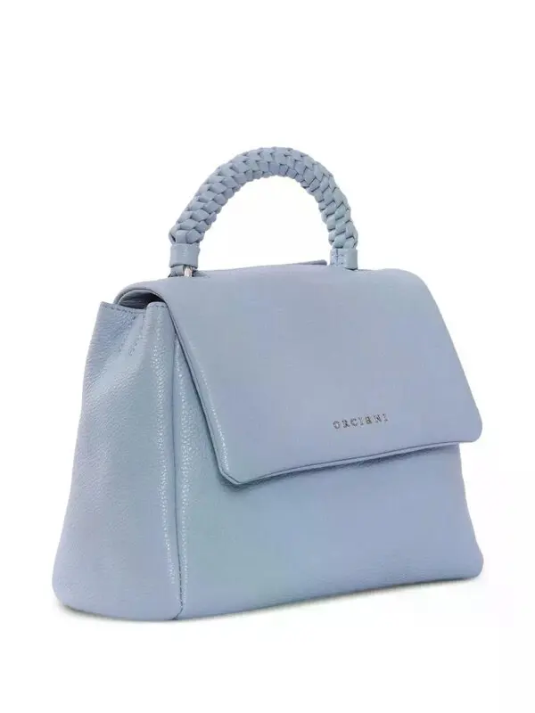 Orciani Small Sveva Sense Tote Bag With Braided Handle - Blue