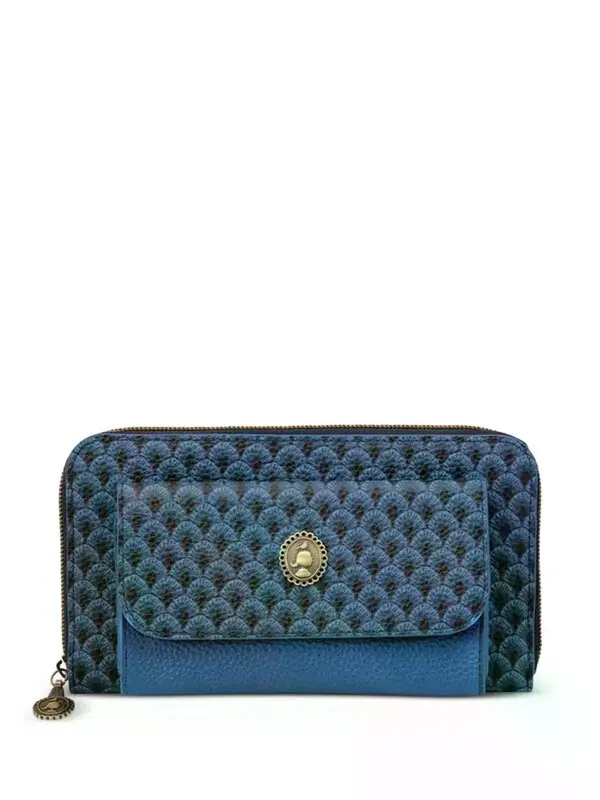 PIP STUDIO Zip Patterned Wallet - Blue