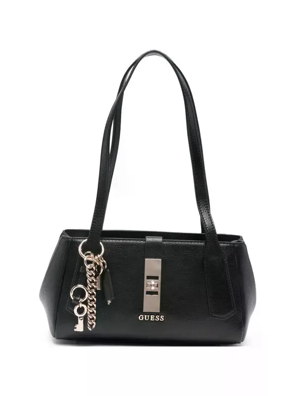 Guess Charm-detail Shoulder Bag - Black