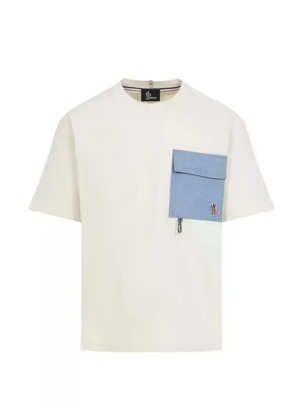 Moncler Blend T-shirt With Denim Pocket