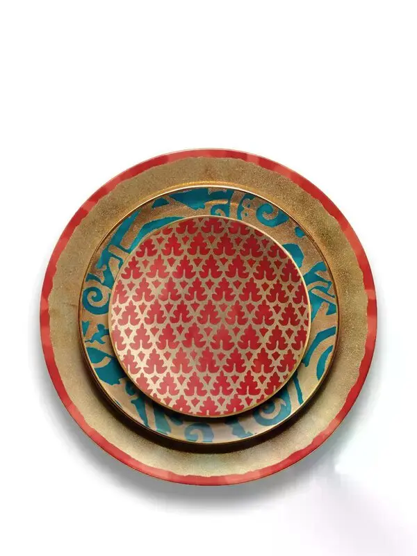 L'Objet Fortuny Gold-accented Plate