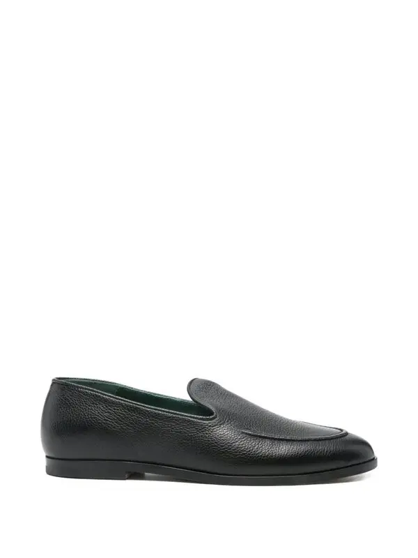 VINNY'S Marcel Grained-leather Loafers