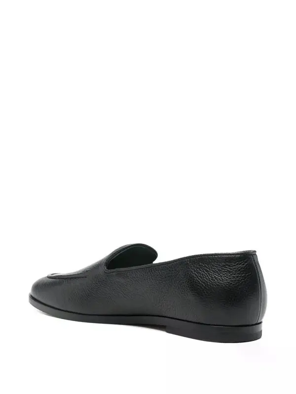 VINNY'S Marcel Grained-leather Loafers