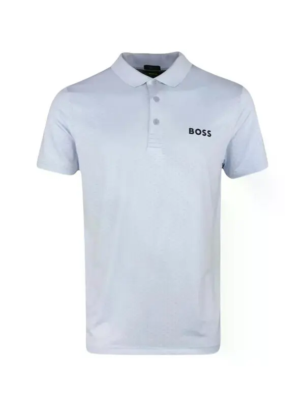 BOSS Logo-detail Patterned Polo Shirt