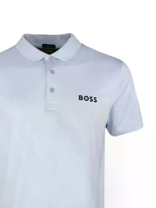 BOSS Logo-detail Patterned Polo Shirt