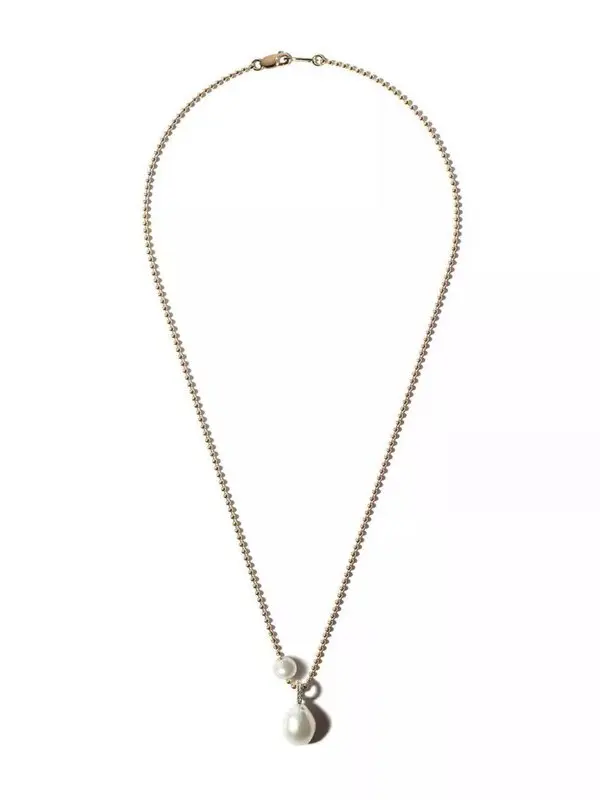 Mizuki 14kt Yellow Freshwater Pearl And Diamond Necklace - Gold