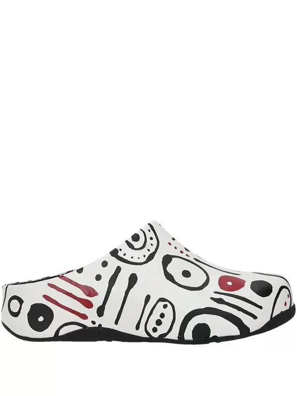 Fitflop Graphic Print Mules - White