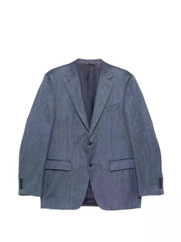 Canali Patterned Notched Lapel Jacket