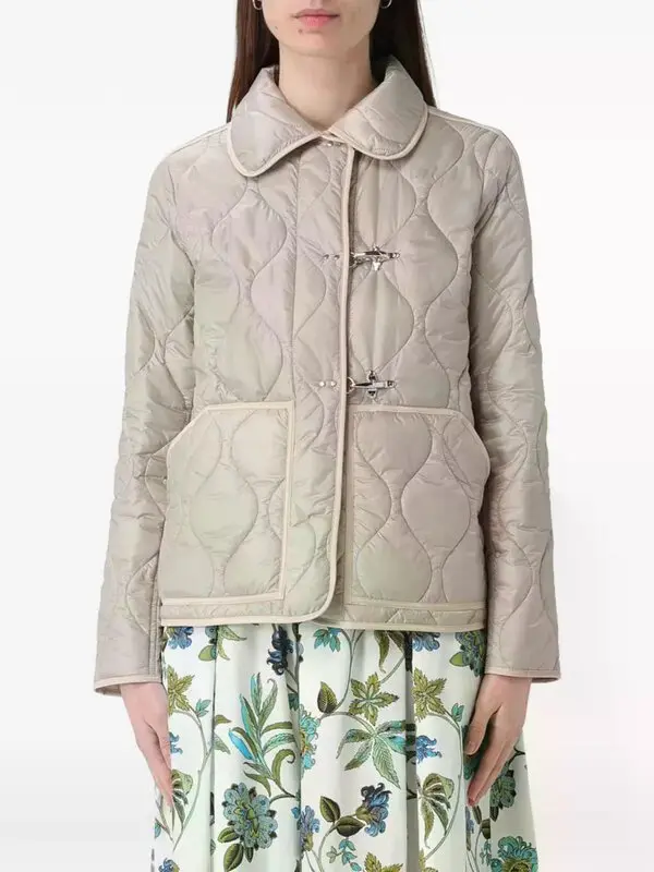 FAY Quilted Puffer Jacket - Neutrals