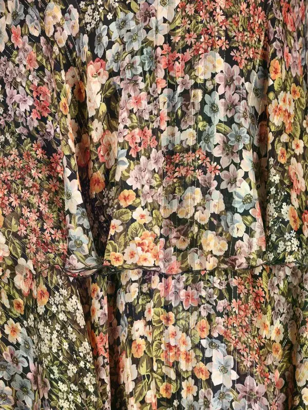 Valentino Garavani Floral-print Ruffled Skirt - Black