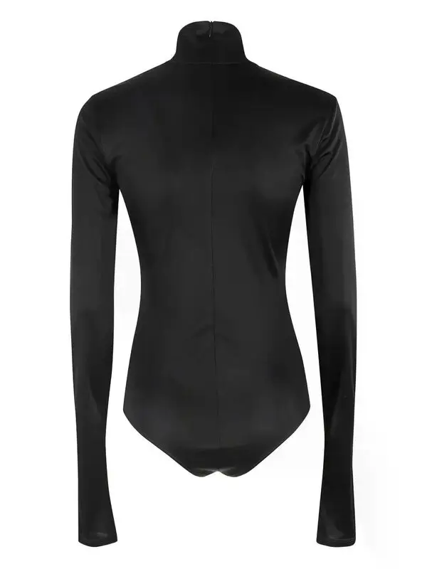 Andamane Long-sleeve Turtleneck Top - Black