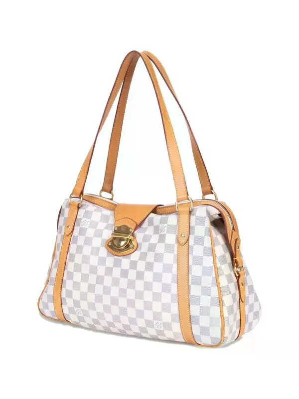 LOUIS VUITTON Chequered Shoulder Bag - White