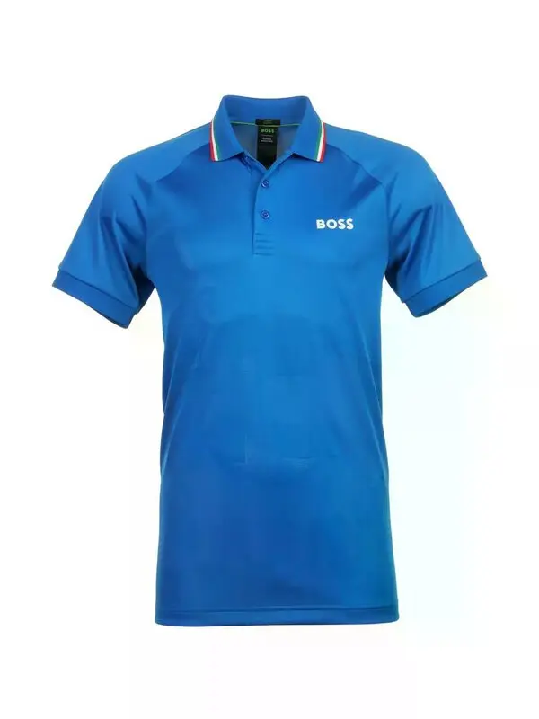 BOSS Logo-detail Polo Shirt - Blue
