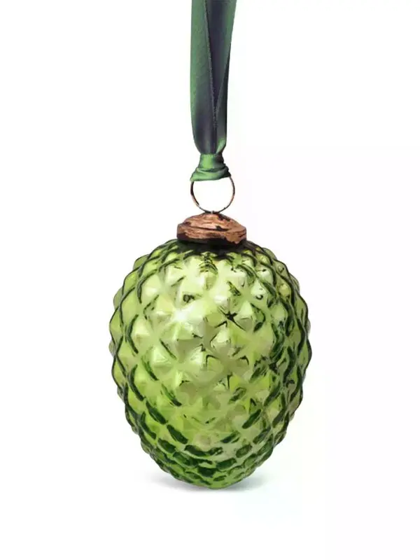 PIP STUDIO Glass Pine Cone Ornament - Green